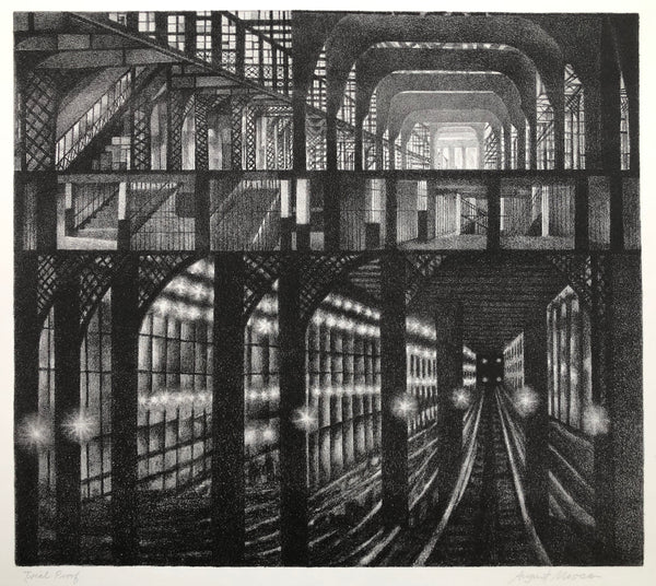 Subway Station, by August Mosca, Amer., (1905-2003) – Marc Chabot Fine Arts