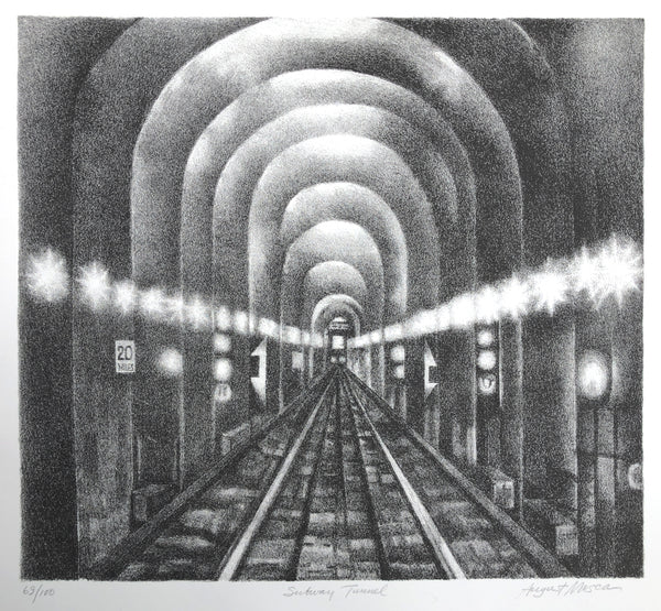 Subway Tunnel, by August Mosca, Amer., (1905-2003) – Marc Chabot Fine Arts